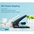 Effortless Heavy Duty Stapler, One Touch Stapling, Easy to Load ...