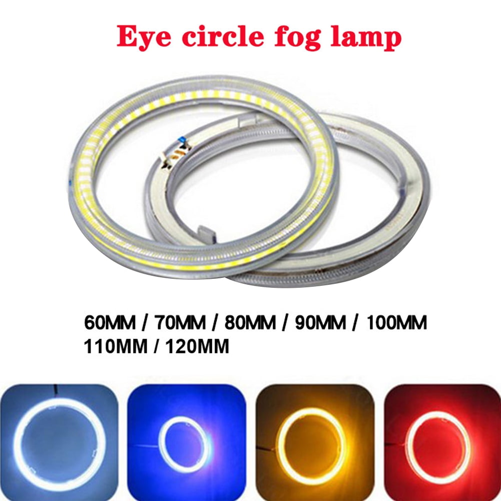 Bluethy 60mm-120mm Car Vehicle Universal COB Angel Eye LED Ring Light ...