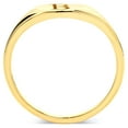 10k Real Solid Yellow Gold Initial Signet Stacking Ring, Personalized ...