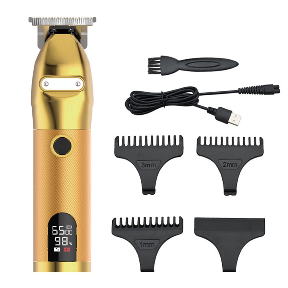 Cordless Trimmer LCD Power Display Hair Clipper for Men USB ...