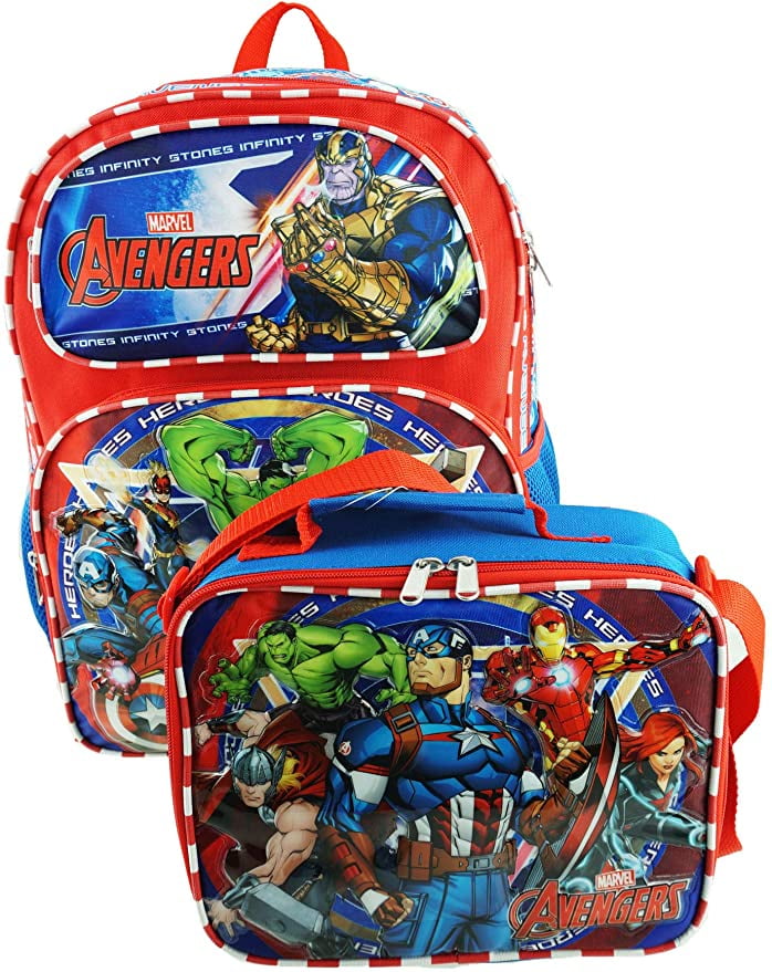 Backpack - Marvel - Avengers w/Lunch Bag Set-of-2 - Walmart.com