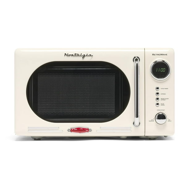 Nostalgia NRMO7IVY6A Retro Compact Countertop Microwave Oven, 0.7 Cu ...