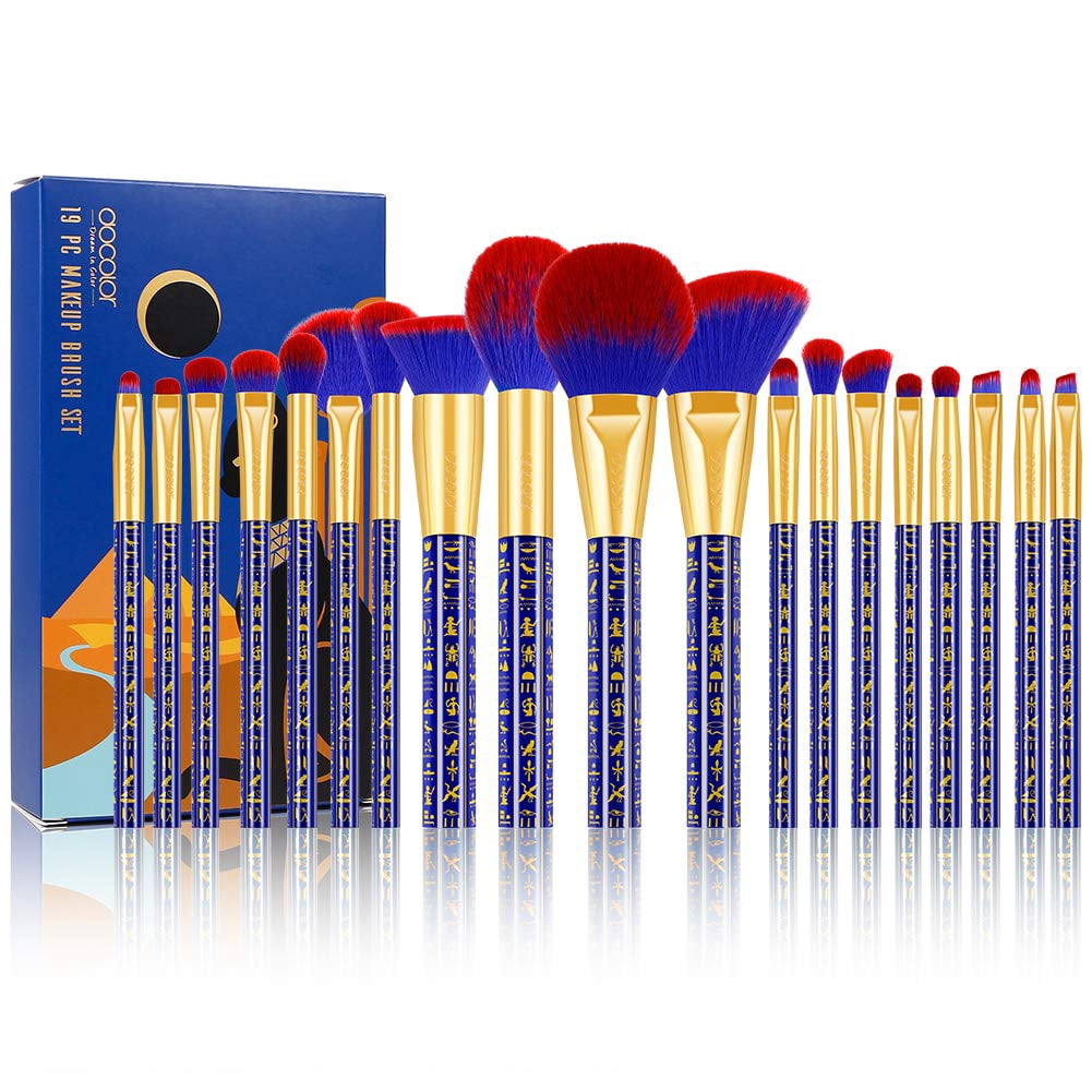 Docolor Makeup Brushes 19Pcs Bastet Cat Kabuki Foundation Blending Face ...