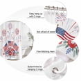 60x72 Inch Shower Curtains for Bathroom, American Flag Floral Fabric ...