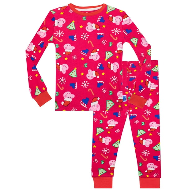 Peppa Pig Girls Christmas Pajamas Sizes 2T-8 - Walmart.com