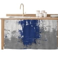 Abstract Art Cabinet Curtains 28" W x 51" L Blue Grey Wall Mottled ...