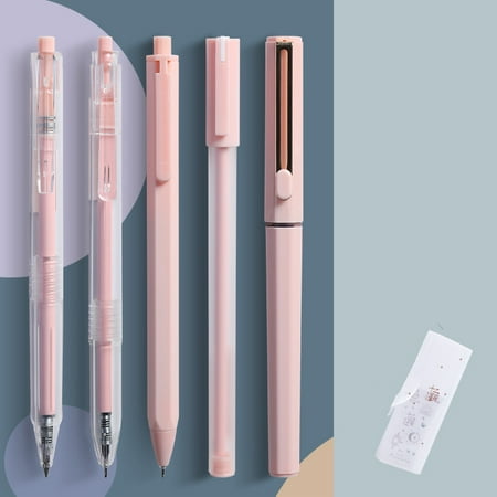 Homeex Carbon Black Ink Pen Set Girly Heart Cute Creative Pink Pink 5 ...