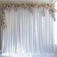 20x10ft Wrinkle Free White Backdrop Curtain for Parties Soft Fabric ...