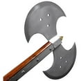 Double Blade Medieval Axe with Wood Handle and Carbon Steel Blade ...
