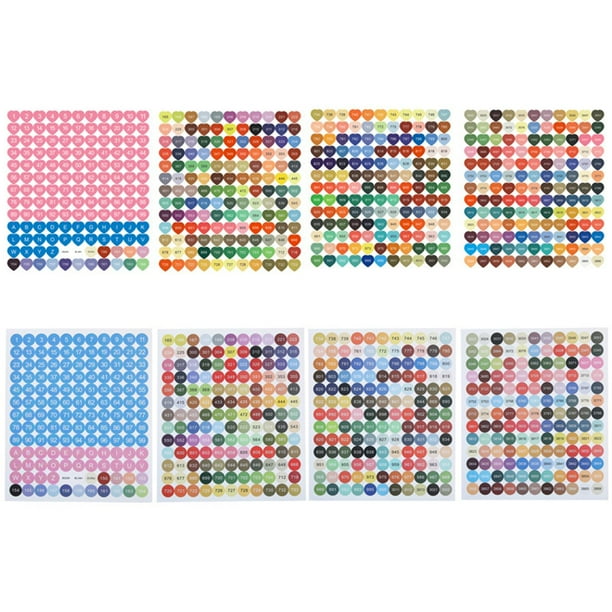 8 Pieces DMC Color Number Label Stickers for Storage Box Multifunction ...