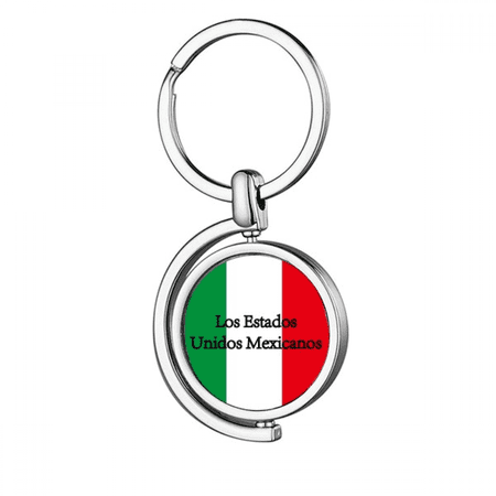 North American Mexican Flag Represent Rotating Keychain Metal Keyring ...