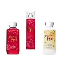 Bath and Body Works FOREVER RED Deluxe Gift Set Body Lotion Fine Fragrance Mist Body Cream and Shower Gel Full Size Walmart