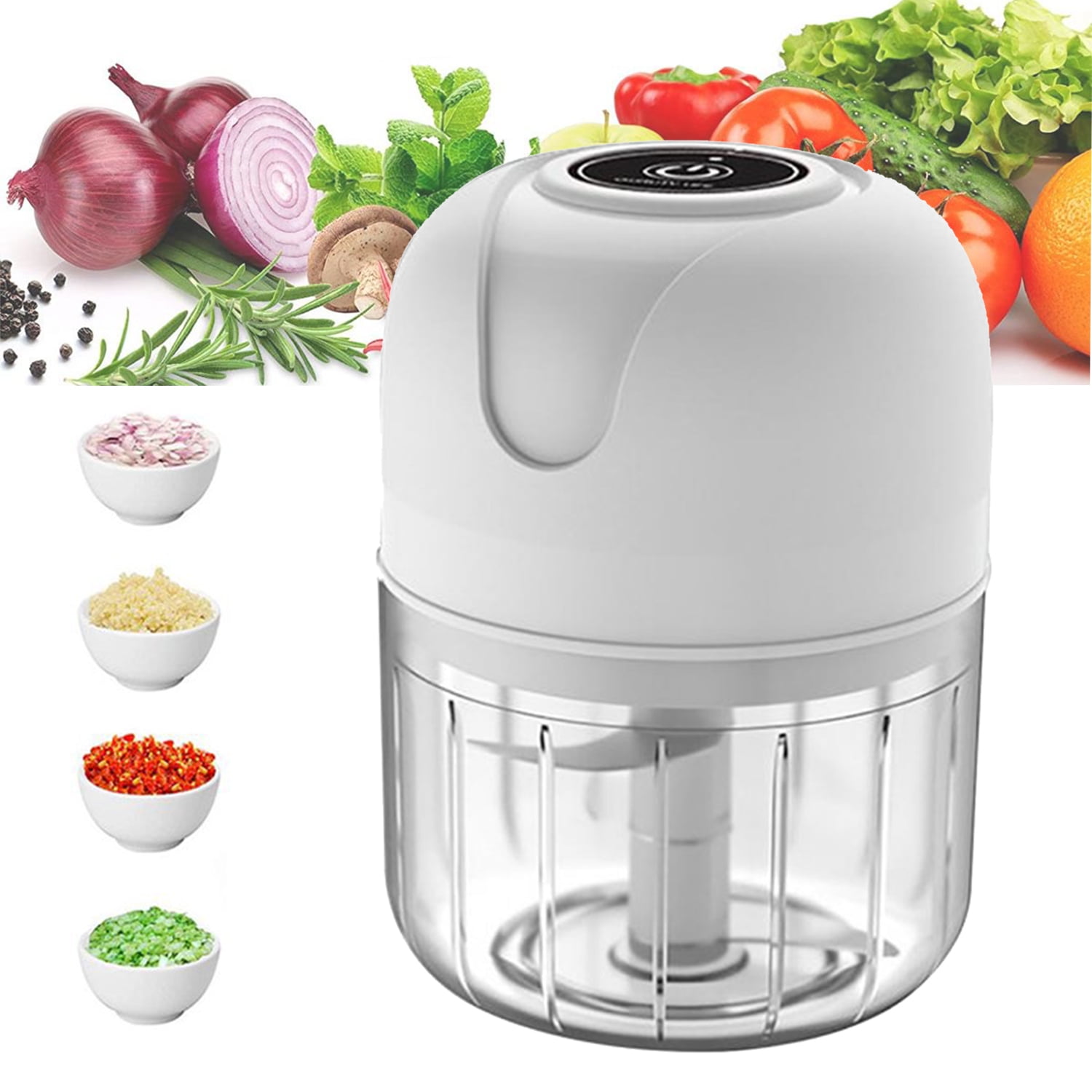 Saim 250 Ml Mini Garlic Chopper, Electric Garlic Mincer USB Charging ...