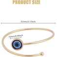 1Pc Alloy Cuff Bangles for Women Flat Round with Blue Golden - Walmart.com