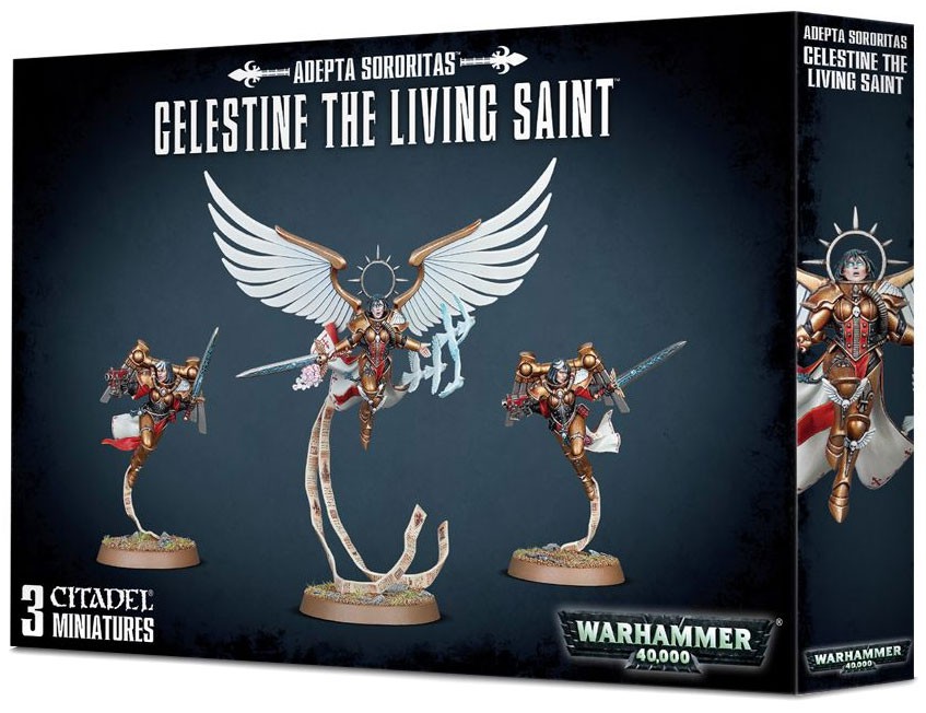 Warhammer 40,000 Adepta Sororitas Celestine theLiving Saint Miniatures ...