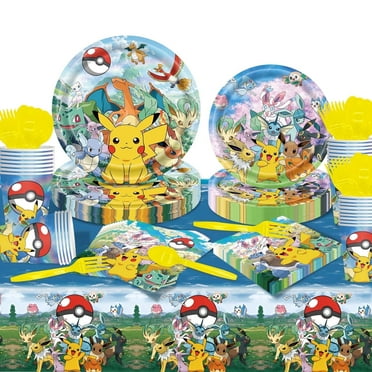 Pokemon Happy Birthday Anime Cartoon Theme Backdrops Banner Birthday ...