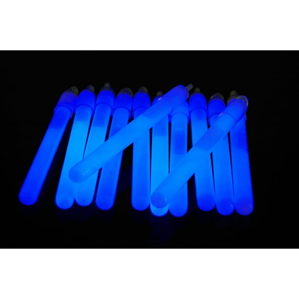 DirectGlow 50ct 4 inch Blue Glow Sticks with Lanyards - Walmart.com ...