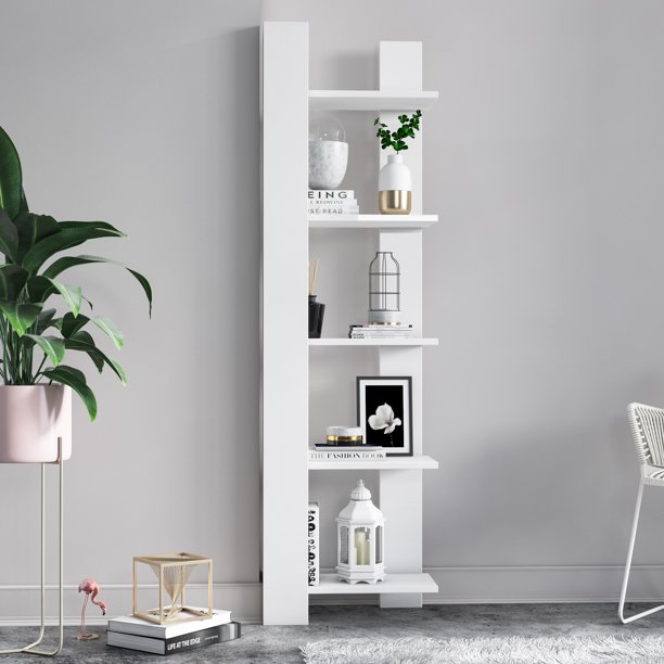 Reeta 63 Inches 5 Tier Shelf | Side Bookshelf | Minimal Furniture ...