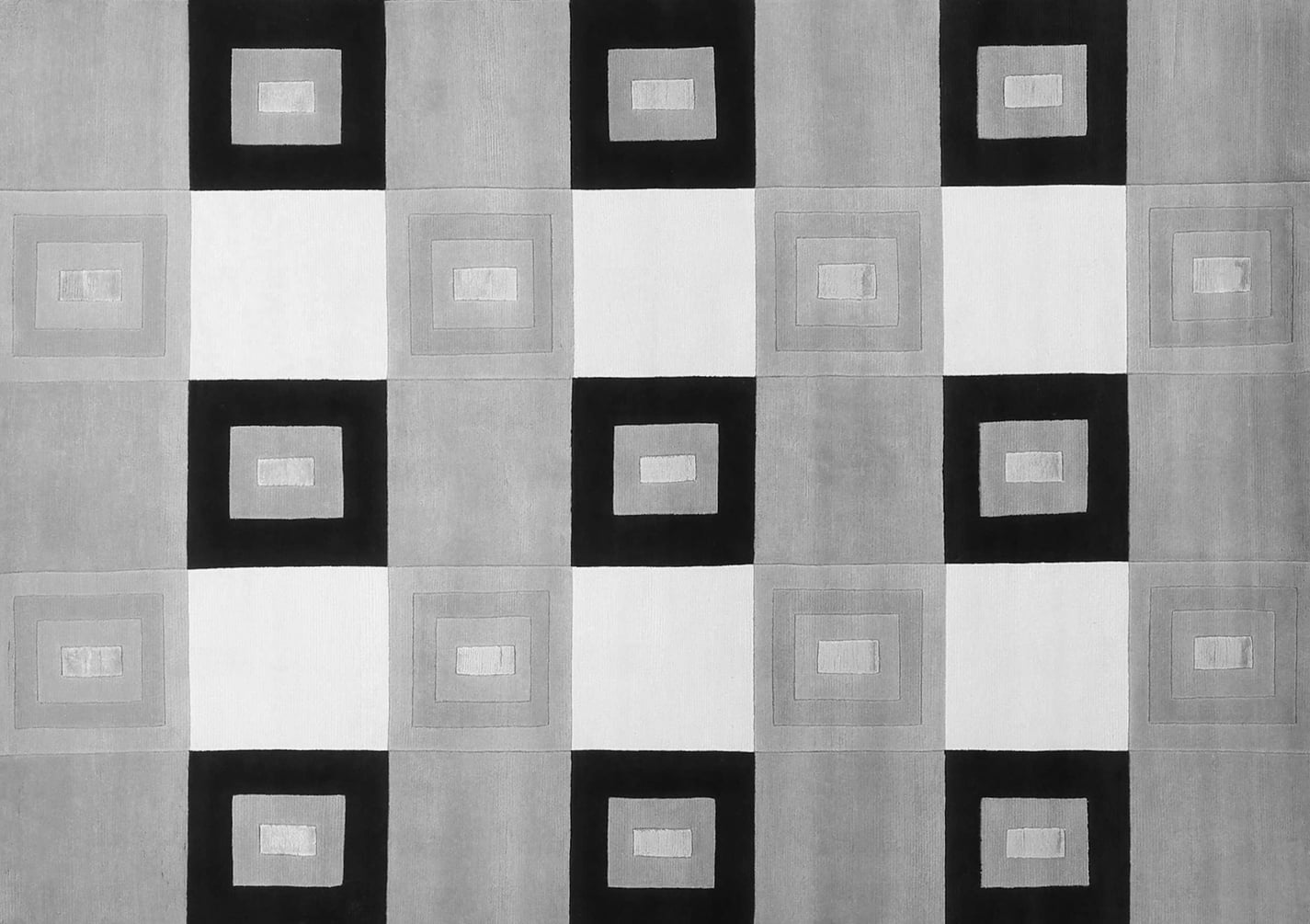 Ahgly Company Indoor Rectangle Checkered Gray Modern Area Rugs, 5' x 8 ...