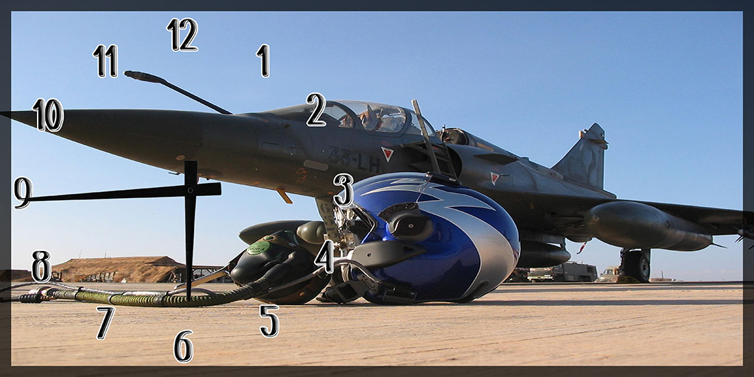 Wood Wall Art Wall Clock Fighter Jet Pilot Ready for Take Off Man Cave ...