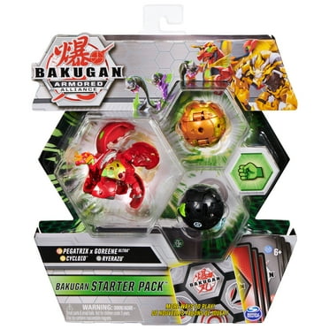 Bakugan Starter Pack 3-Pack, Fused Howlkor x Serpenteze Ultra, Armored Alliance Collectible ...