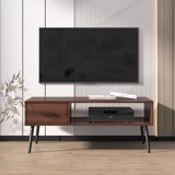 HAIOOU Wooden Mid Century Coffee Table with Drawer,Rectangle Center ...