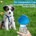Blue Portable Pet Travel Water Bottle - 2-In-1 Foldable Collapsible ...