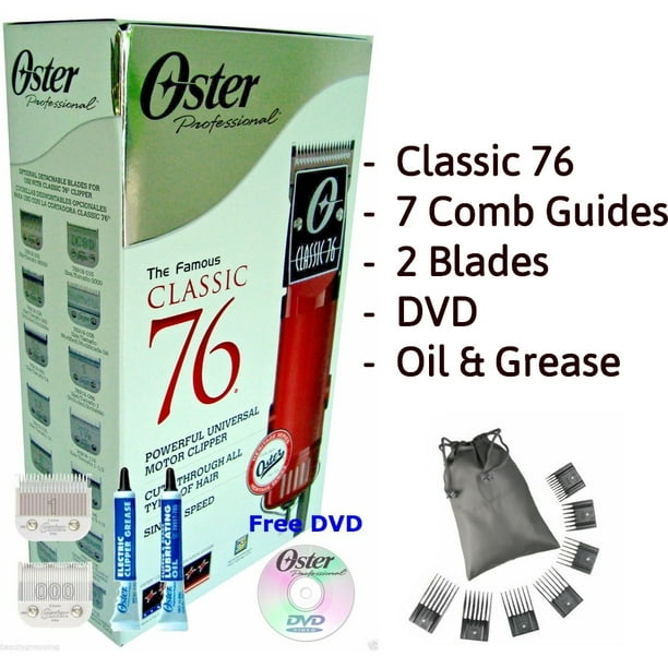 OSTER CLASSIC 76 Professional Hair Clipper 76076-010 -PLUS Universal 7 ...