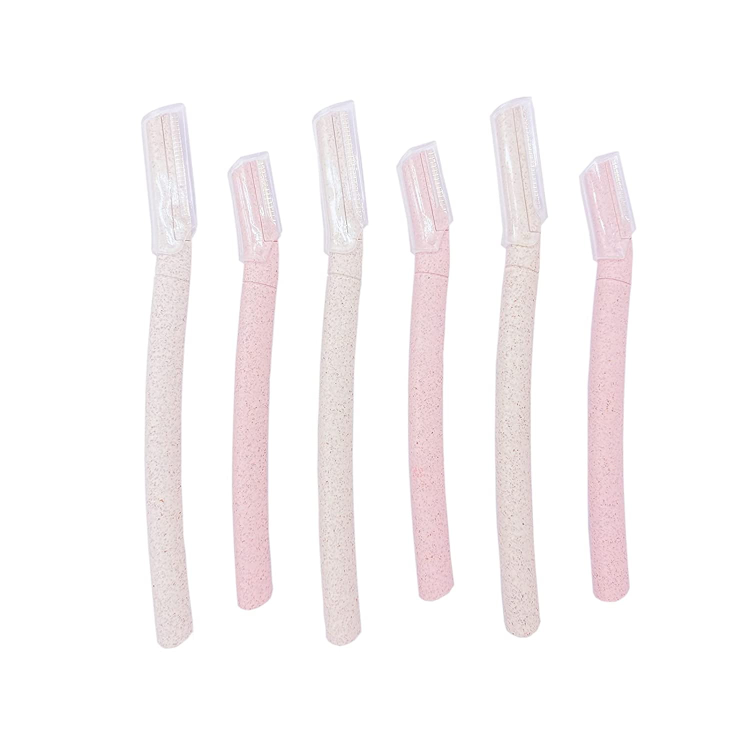 (6Pcs Long+Short)Professional Facial Hair Removal Eyebrow Razor for ...