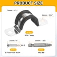 Uxcell 10Pcs M14 U-Tube Strap Clamp Tool Set Clamp Rubber Cushioned ...