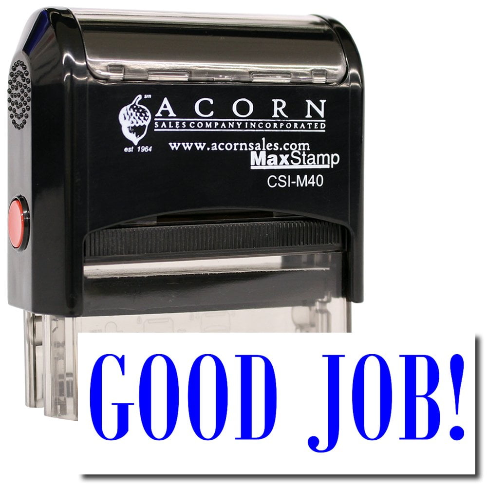 Large Self-Inking Good Job Stamp with Pink Ink - Walmart.com