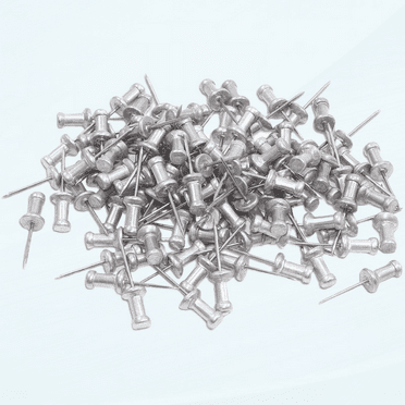 Gem Aluminum Head Push Pins Aluminum Silver 3/8" 100/Box CPAL3 ...