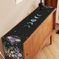 Butterfly Table Runner, Retro Floral Starlit Stars Boho Gothic Moon ...