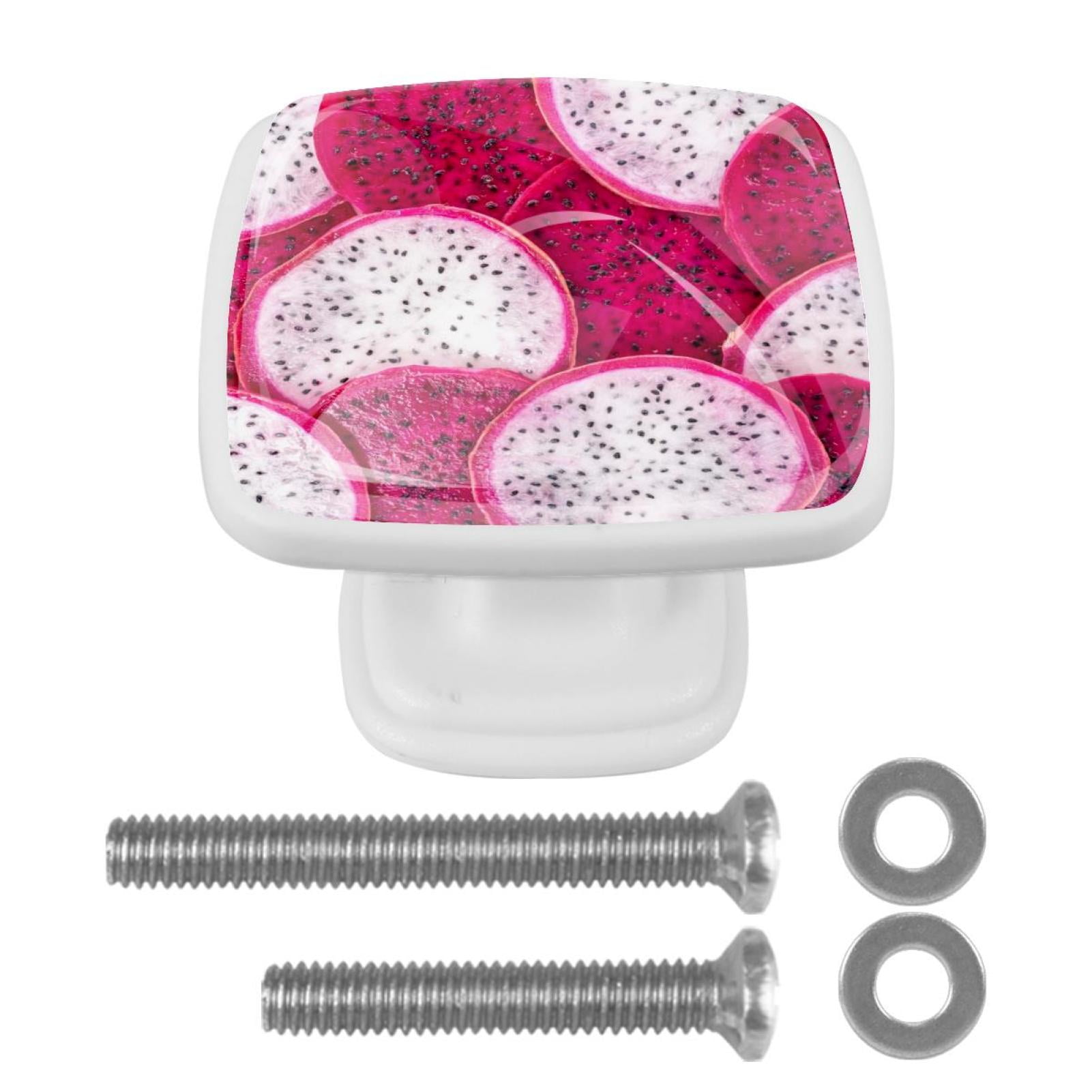 4 Pieces Set Drawer Pulls Handle Square Wardrobe Cabinet Knobs with ...