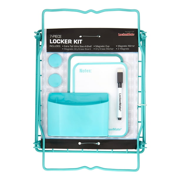Lockermate 7-piece Locker Kit with 12-inch Stac-a-shelf, Mint - Walmart.com