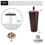 LAVANE 8 Inch Solid Wood Furniture Legs, Set of 4, Mid-Century Modern ...