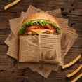 100 Pack 9.8 Inch Greaseproof Paper Sheets for Wrapping Burgers Fries ...