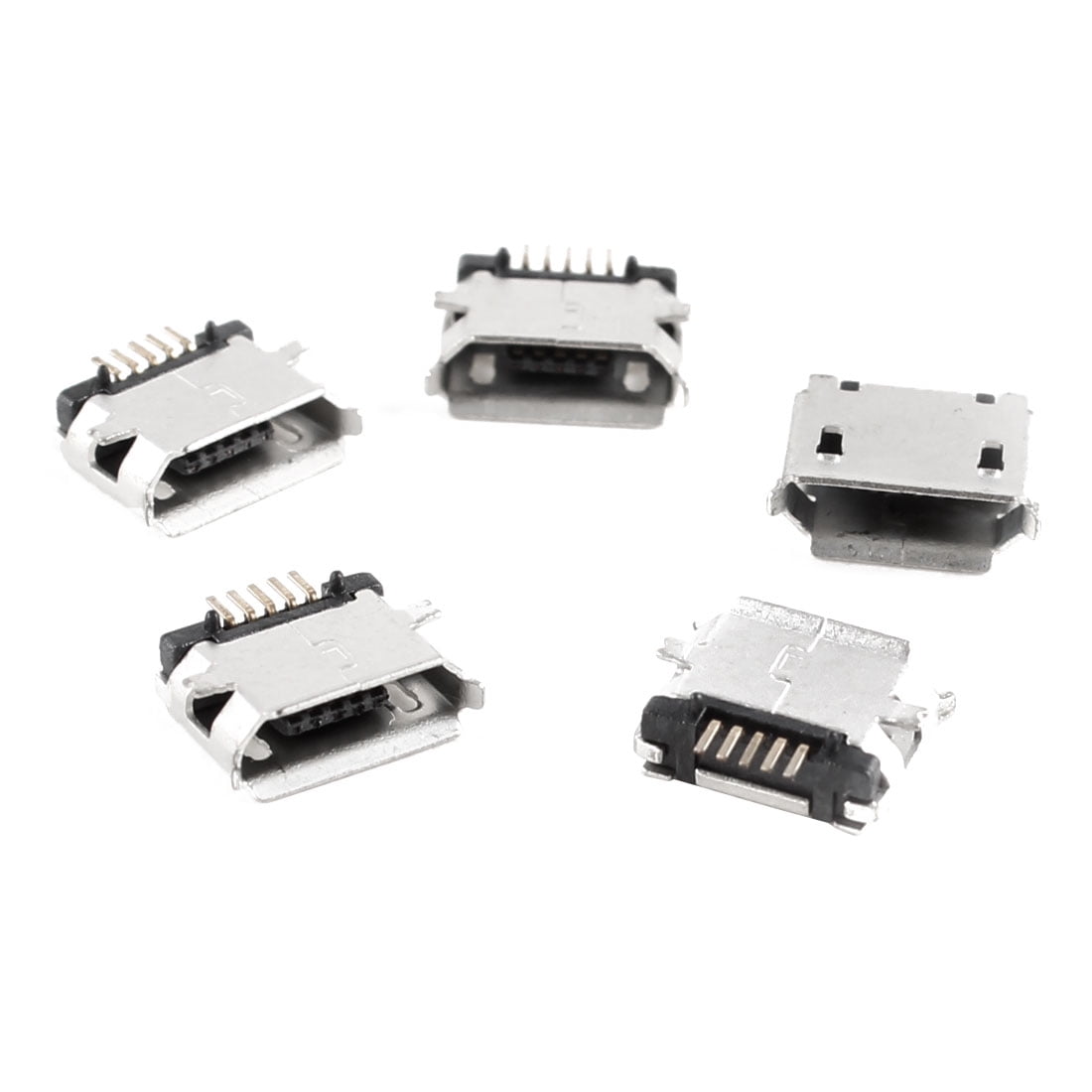 Click here for Unique Bargains 5pcs Micro USB B Female Port 180 D... prices