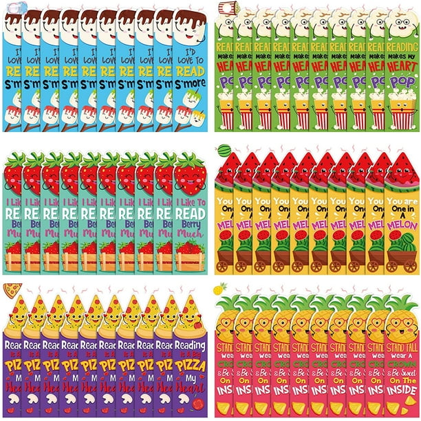 60 Pieces Scented Bookmarks Scratch and Sniff Fun Bookmarks 6 Styles ...
