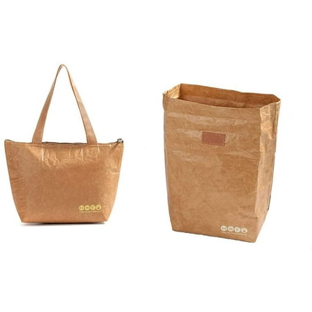 WEIS Brown Paper Lunch Bags Insulated Lunch Tote Reusable Paper Lunch ...