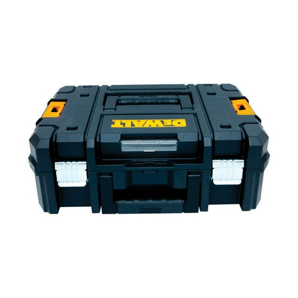 DeWalt TSTAK 17" Plastic Flat Top Tool Box 13" W x 13" H Black ...