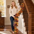 Artificial Maple Leaf Garland Faux Vine with Pumpkin Maple Leaf ...
