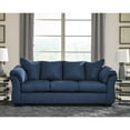 Signature Design by Ashley, Modern Darcy Blue Sofa with Flared Frame ...