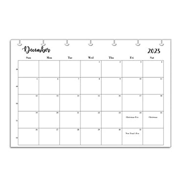 2023 Monthly Calendar Refills for 9 Disc Happy Planners (Shell ...