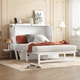LHYY Full Size Bed with USB Port and Removable Shelves on Each Side ...