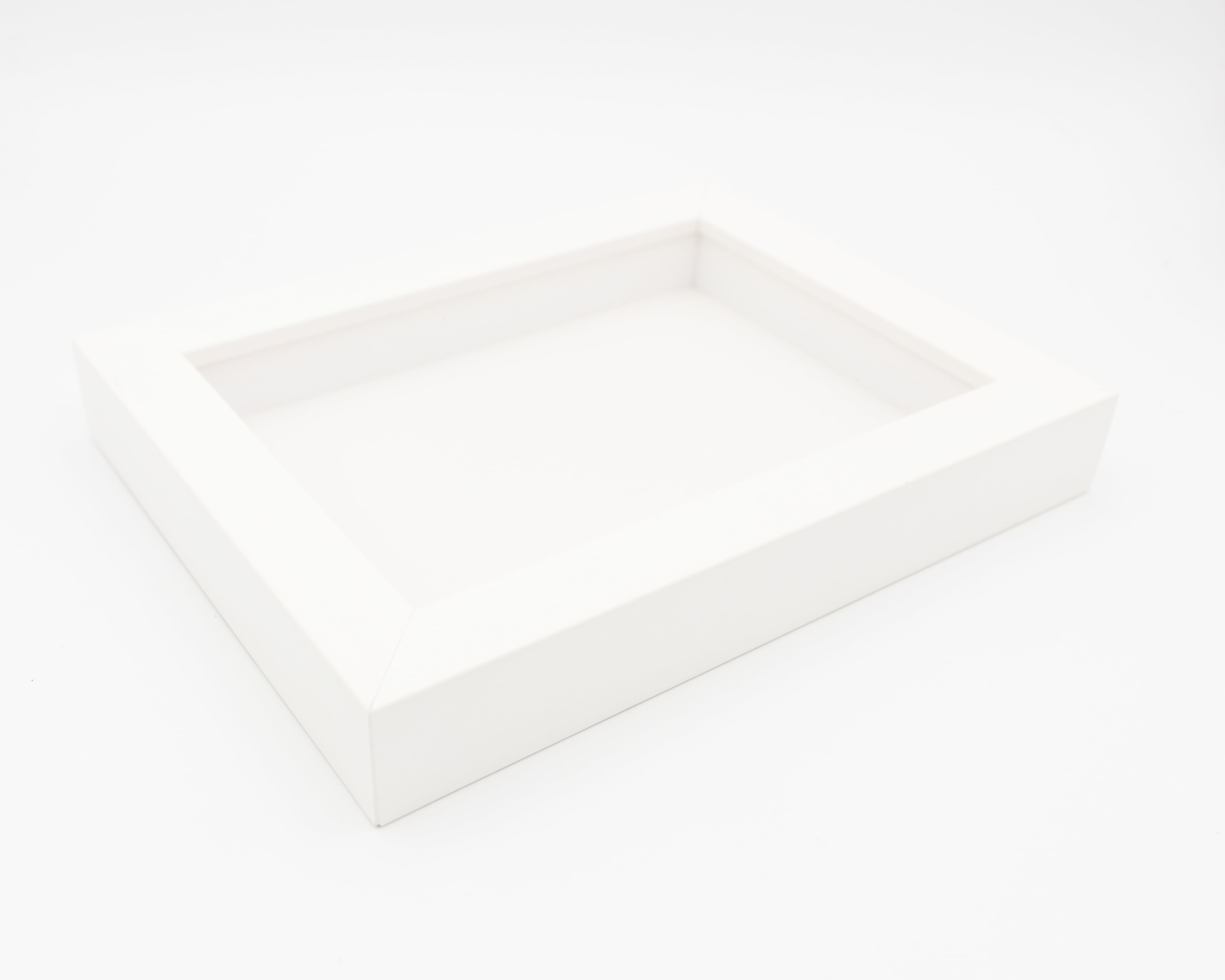 12x16 Shadow Box Frame Painted White Real Wood with a White Acid-Free ...