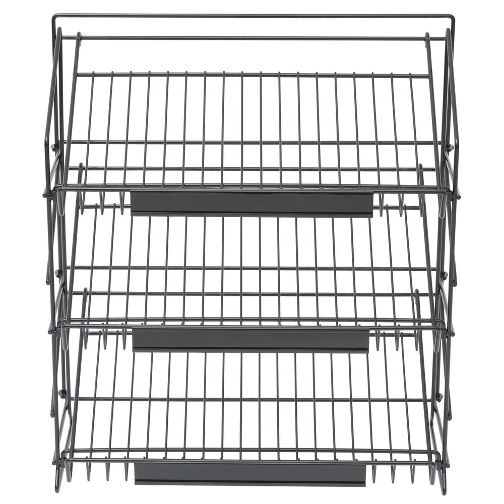 HUBERT® 3-Tier Countertop Display Rack Black Wire - 19 1/2"W x 12"D x ...