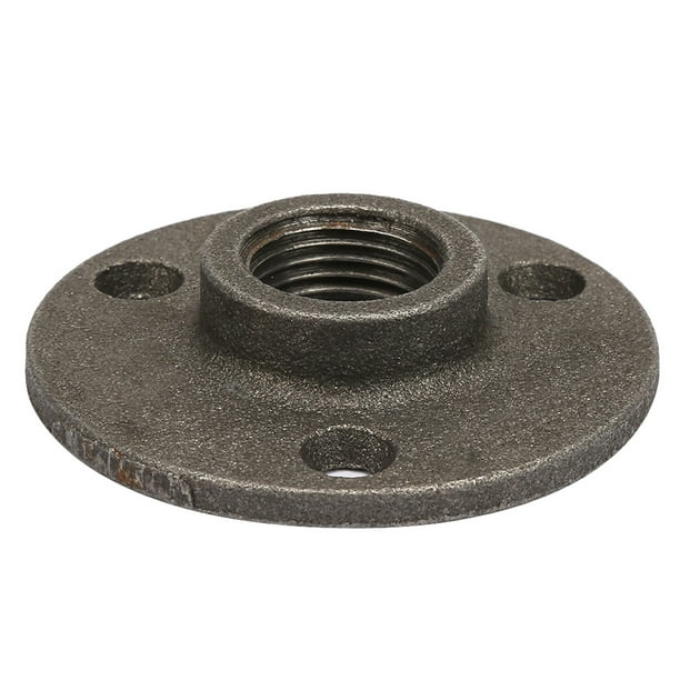 Flange 1/2, 10Pcs DN15 Flange Cast Iron Pipe Base Fitting Thread Floor ...