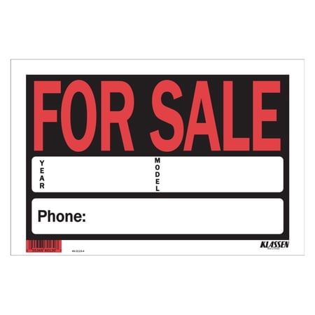 8" x 12" High Impact Year/Model For Sale Sign | Walmart Canada