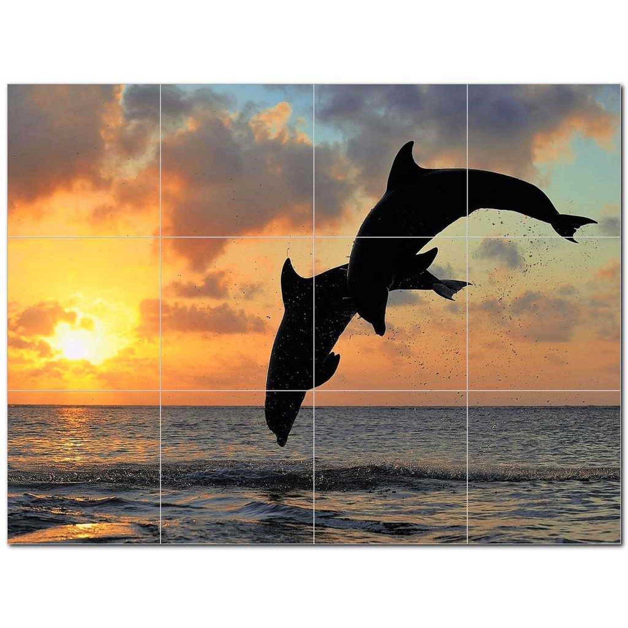 Dolphin Ceramic Tile Mural Kitchen Backsplash Bathroom Shower 402808 ...